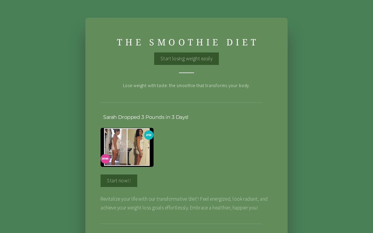 The Smoothie Diet